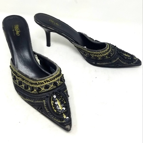 Mossimo Supply Co. | Shoes | Mossimo Metallic Glitter Heels Brown ...